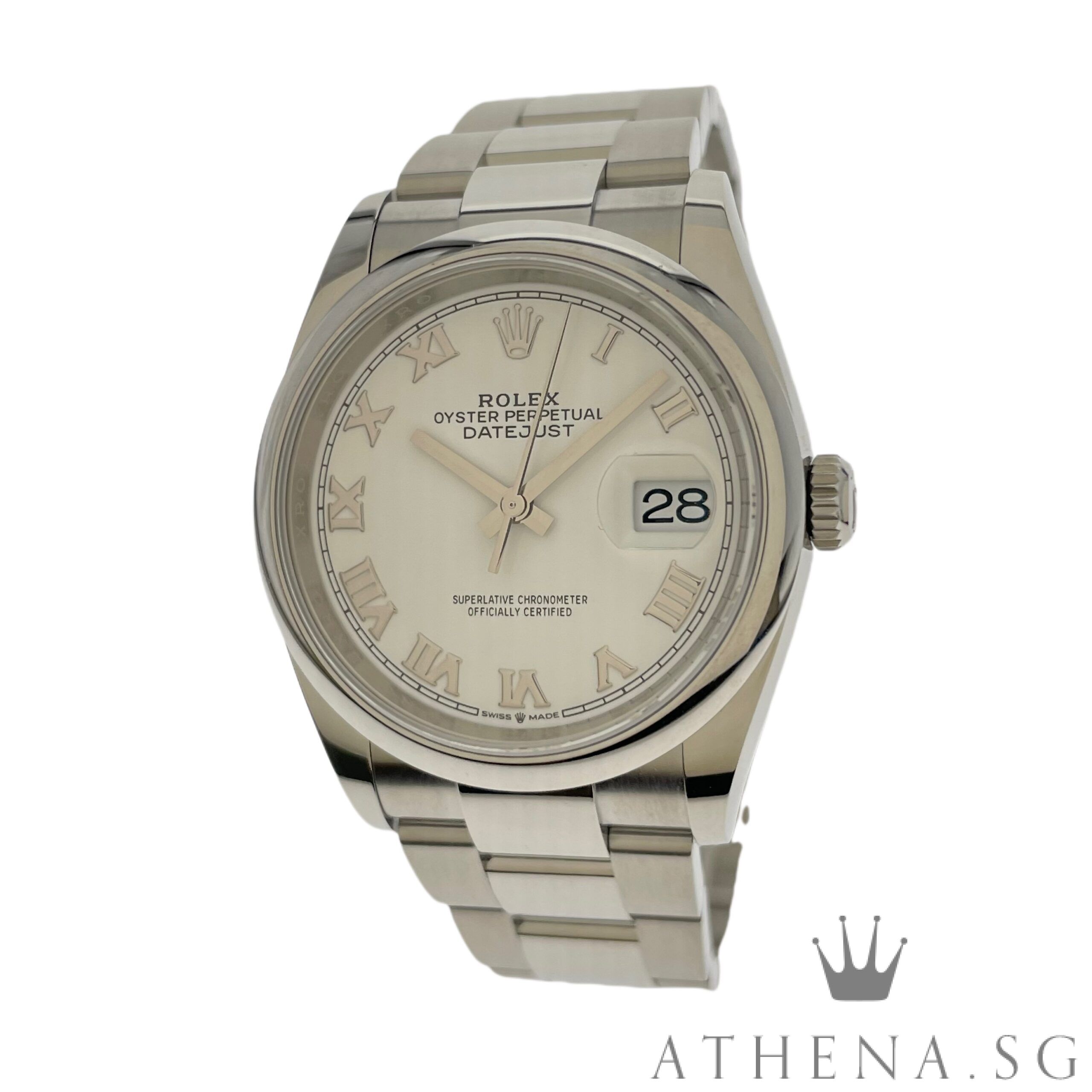 UNWORN !!! ROLEX MENS OYSTER PERPETUAL DATEJUST 36 "AN" SERIES "WHITE ...