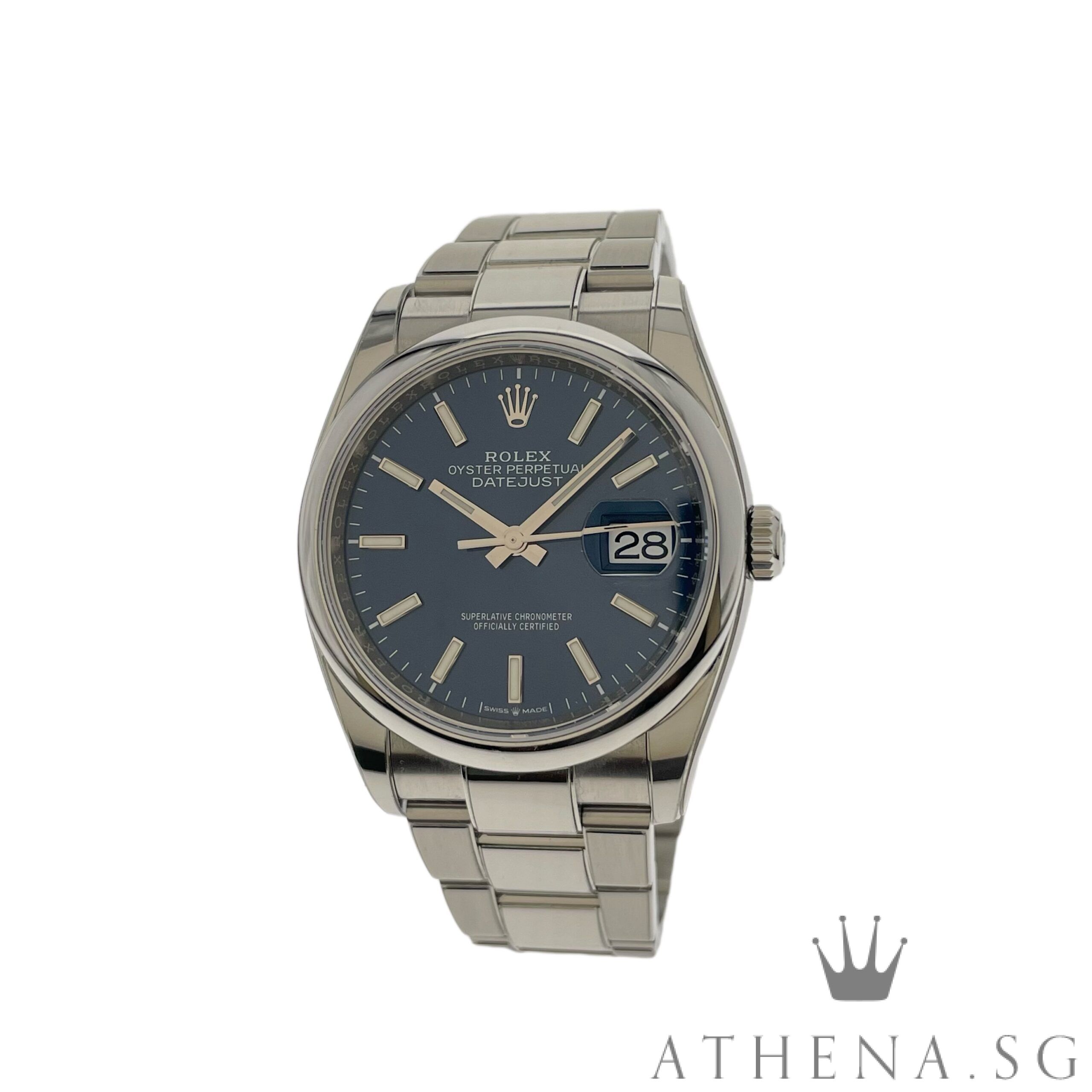 LIKE NEW!!! ROLEX MENS OYSTER PERPETUAL DATEJUST 36 "AN" SERIES "BLUE ...