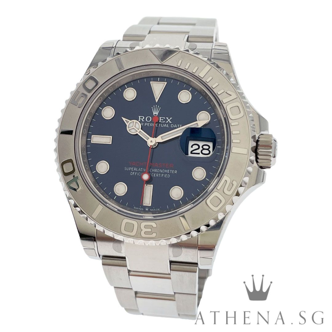 UNWORN!! ROLEX ROLESIUM OYSTER PERPETUAL DATE YACHT MASTER 40MM "AN ...
