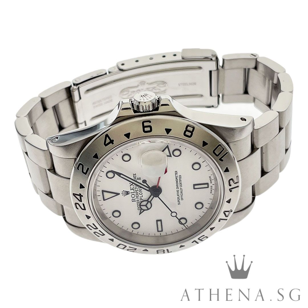 ROLEX OYSTER PERPETUAL DATE EXPLORER II "P" SERIES "WHITE POLAR DIAL ...