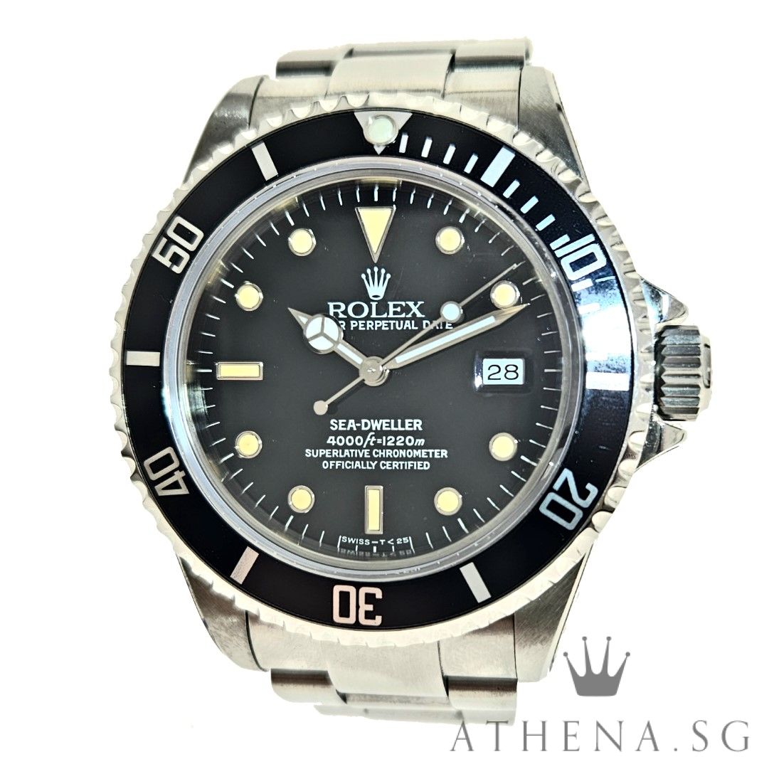 COLLECTIBLE!! ROLEX OYSTER PERPETUAL DATE SEA DWELLER "E" SERIES "BLACK ...