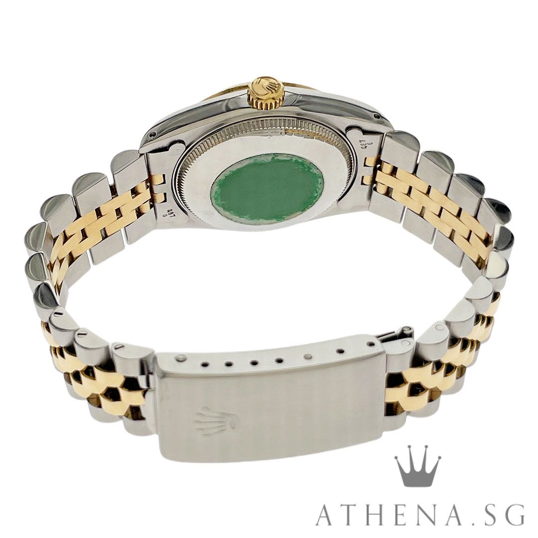 ROLEX HALF GOLD MID-SIZE OYSTER PERPETUAL DATEJUST "N" SERIES 31MM ...