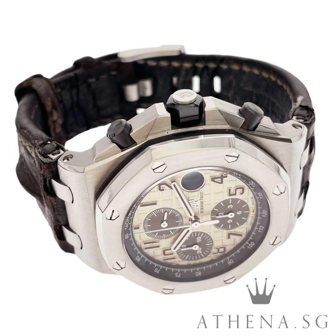 AUDEMARS PIGUET ROYAL OAK OFFSHORE “SAFARI” “IVORY TONED CHRONOGRAPH ...