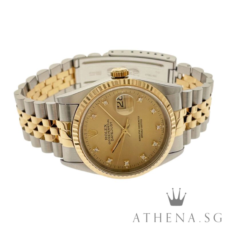 ROLEX HALF YELLOW GOLD OYSTER PERPETUAL DATEJUST 36 “S” SERIES ...