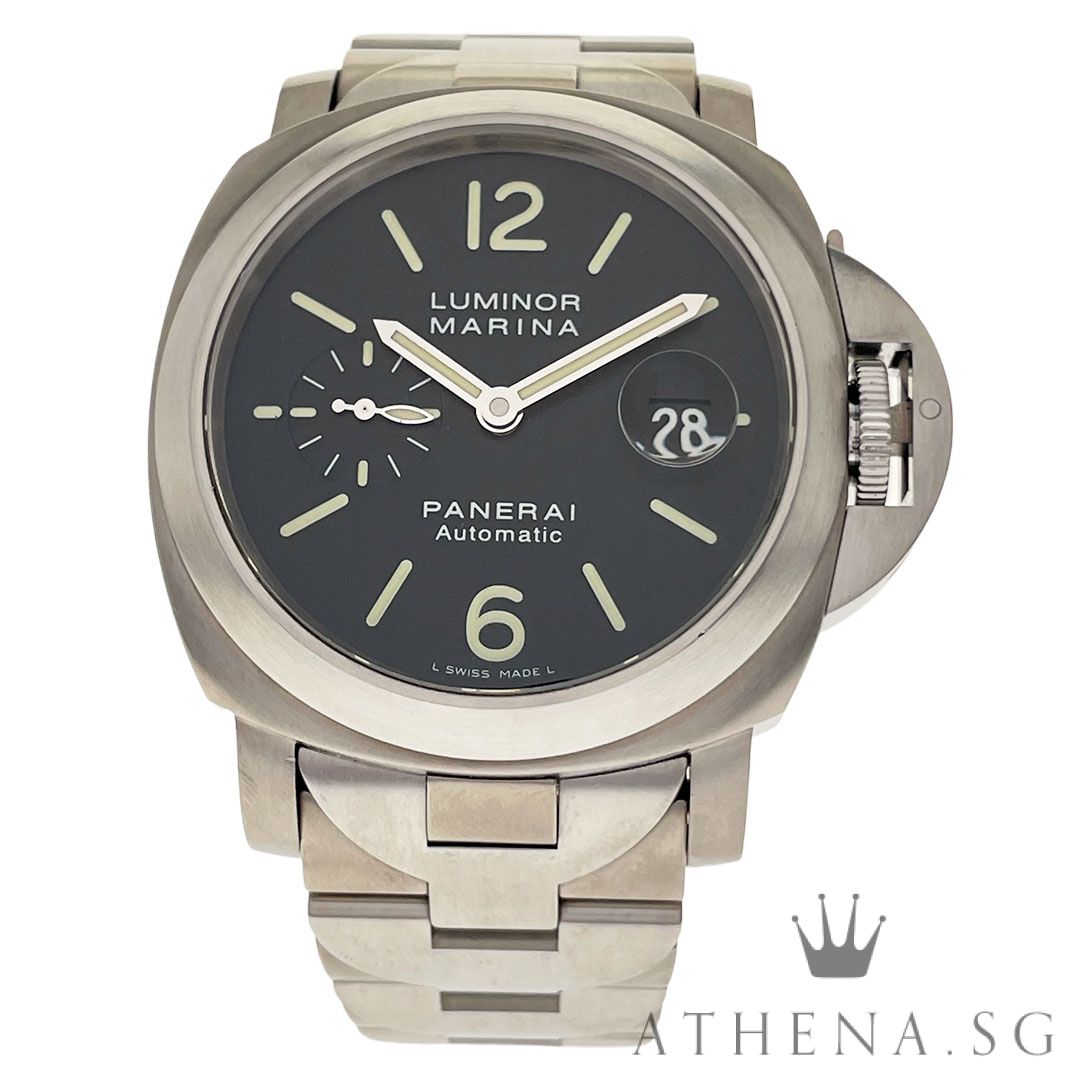 PANERAI LUMINOR MARINA TITANIUM AUTOMATIC 44MM “BLACK DIAL” WITH BOX ...